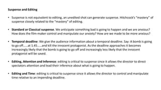 Hitchcock, Editing & Suspense | PPTX