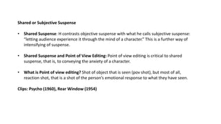 Hitchcock, Editing & Suspense | PPTX