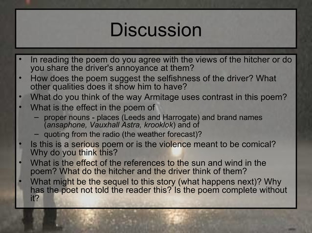 Hitcher Armitage | PPT | Poetry | Books and Literature
