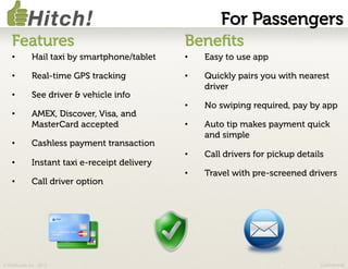 Presentation - Mobile App and Service Overview: HITCH! | PDF