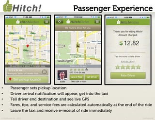 Presentation - Mobile App and Service Overview: HITCH! | PDF