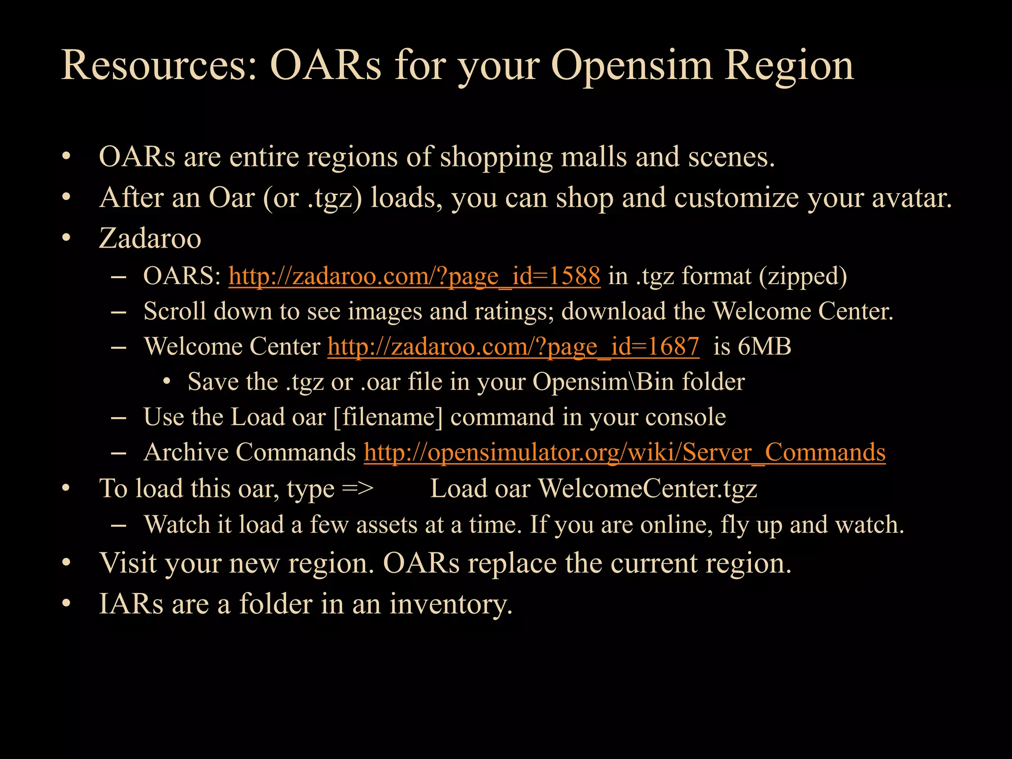 Hitchhikers guide to OpenSim calongne | PPTX