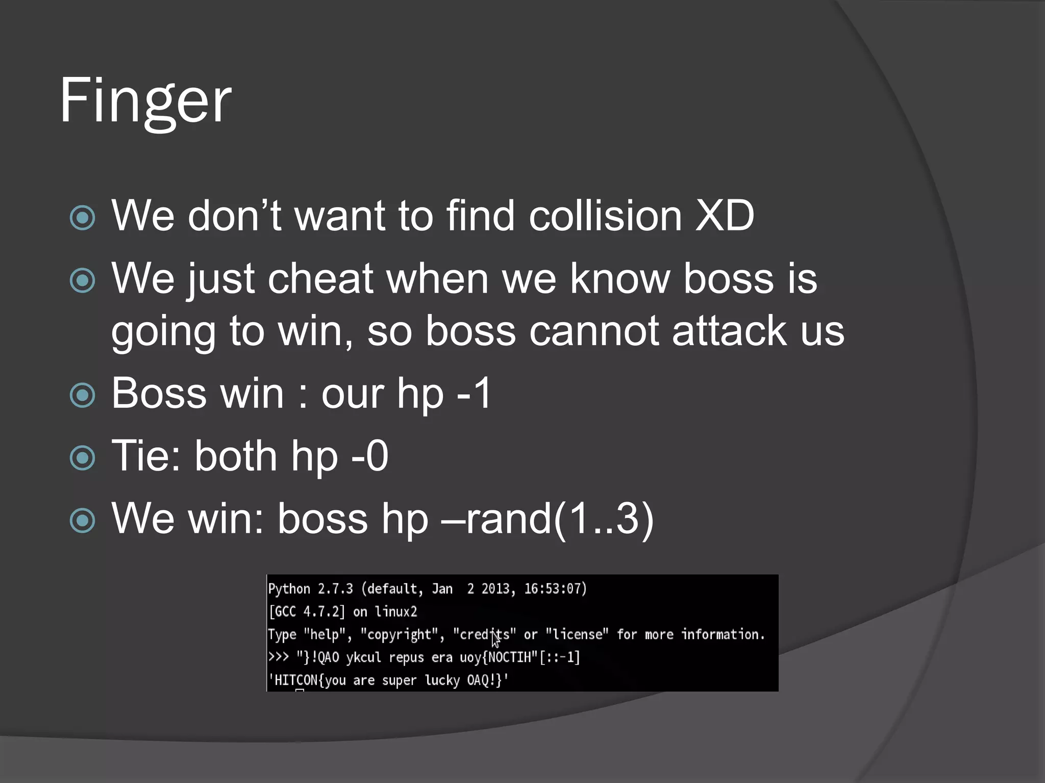 HITCON CTF 2014 BambooFox 解題心得分享 | PPT