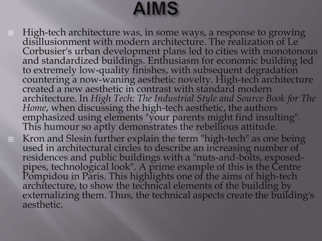 Hi Tech Architecture | Pptx