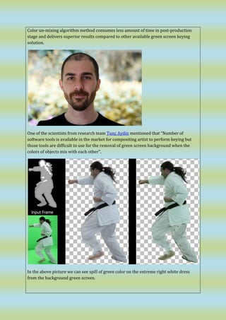 Hi-Tech Green Screen Technique From Disney | PDF