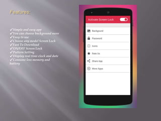 Hi tech pattern lock ppt | PPT