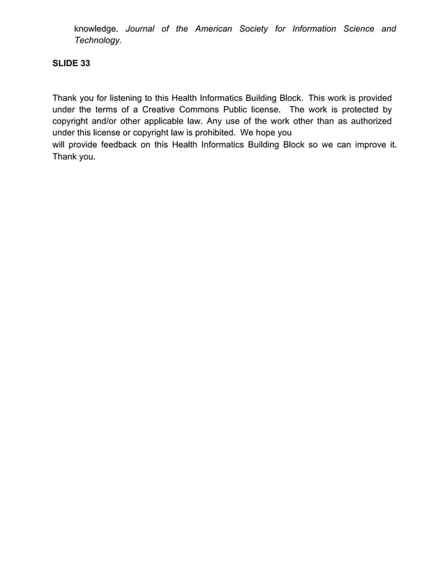 Health Informatics Terminologies: an Introduction Transcript. | DOC | Computing | Technology ...