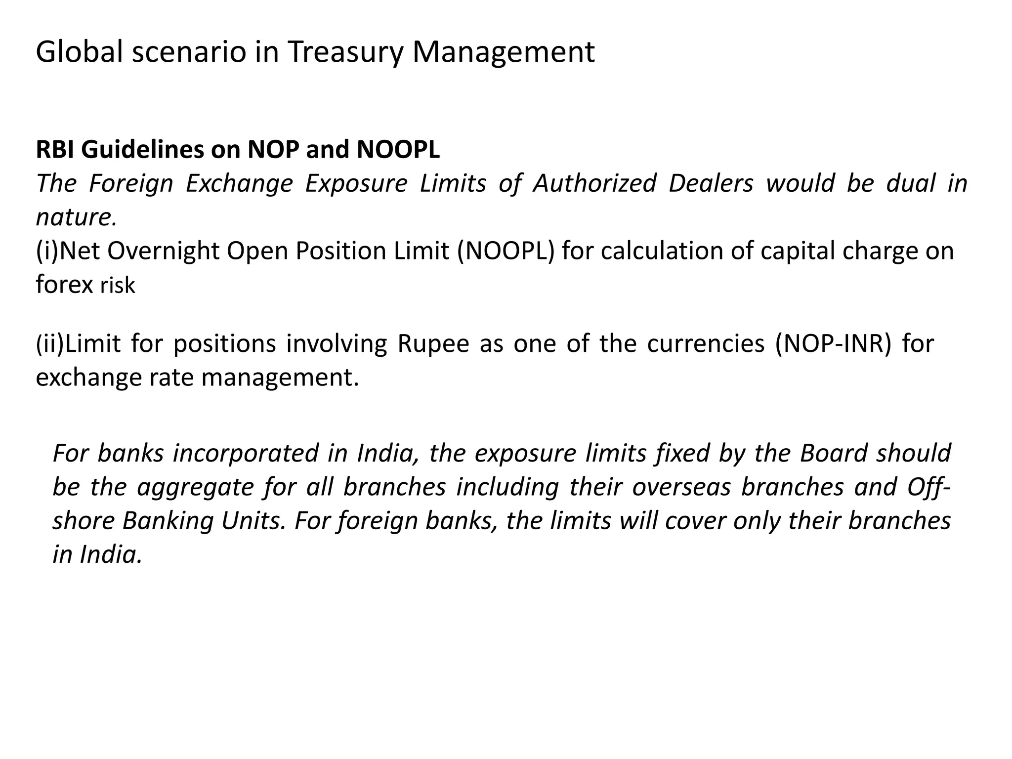 Treasury role in International Banking and global scenario | PPTX