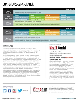 Medical Informatics World 2014 [Full Agenda] | PDF