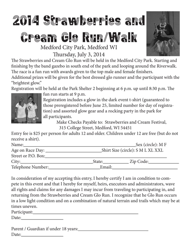 2104 Glo run registration form | PDF