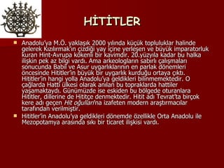 Hititler Ve Dunyanin Yedi Harikasi | PPT