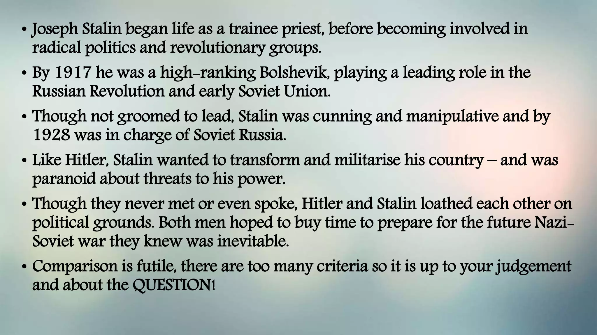 CAMBRIDGE A2 HISTORY: HITLER QUESTIONS AND ANSWERS | PPTX