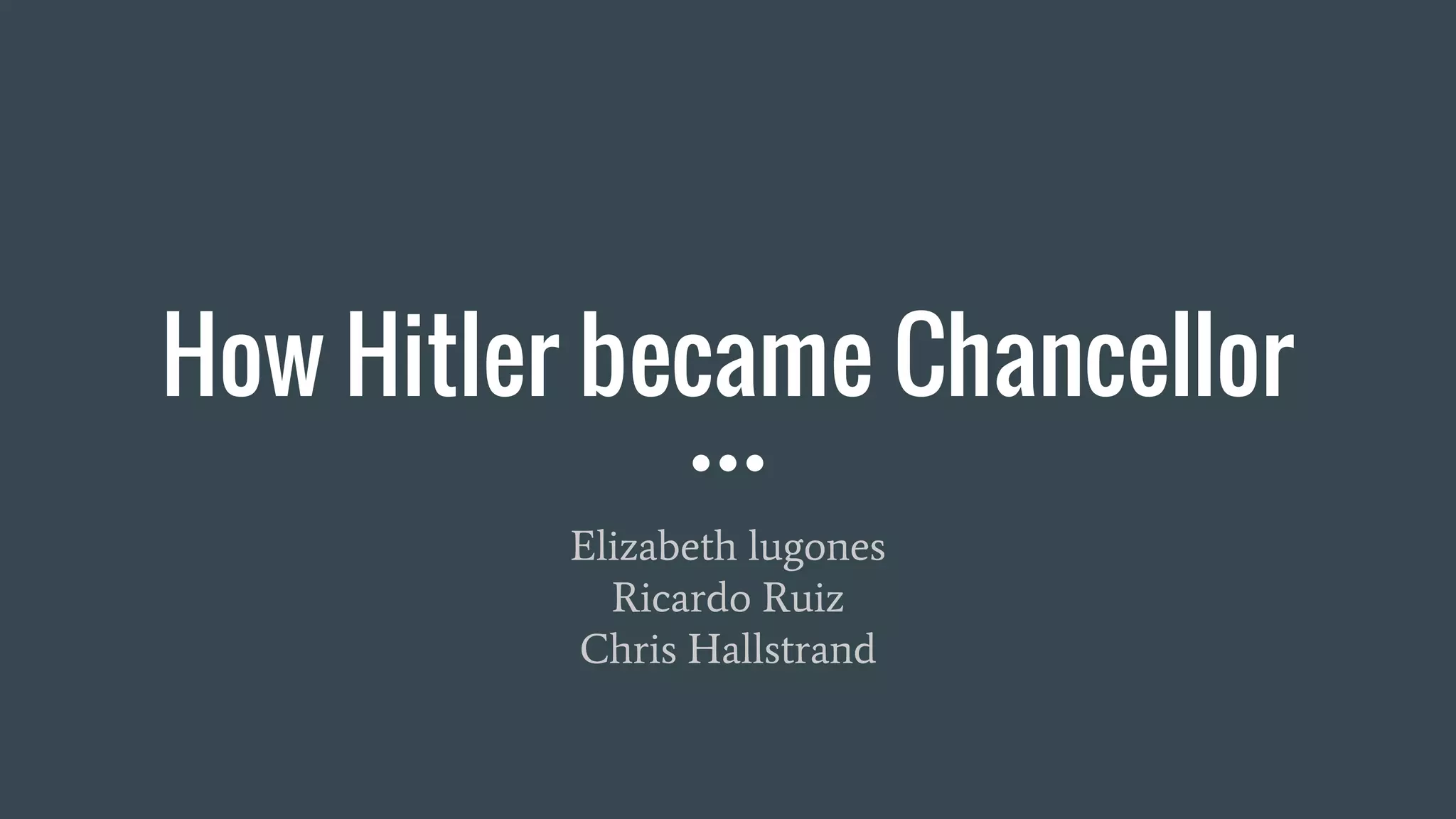 How Hitler Became Chancellor | PDF