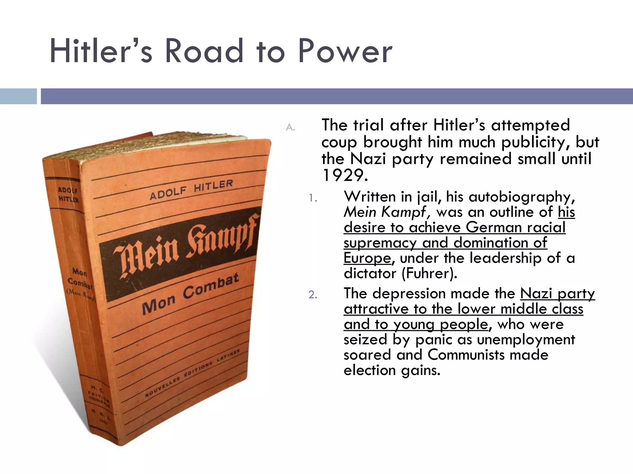 Hitler And Nazism In Germany (1921 1945) | PPT