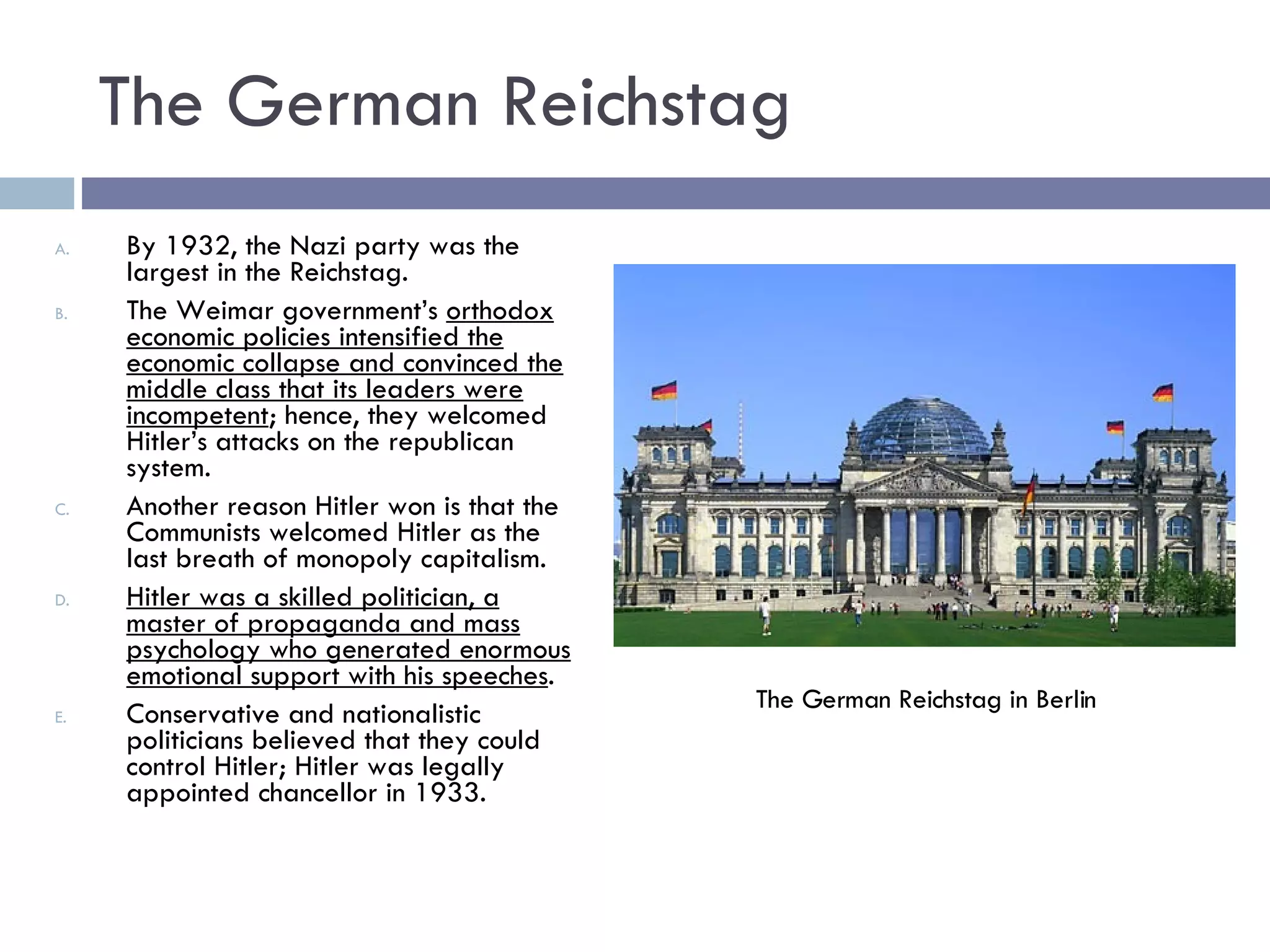 Hitler And Nazism In Germany (1921 1945) | PPT