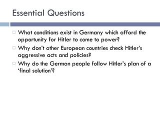 Hitler And Nazism In Germany (1921 1945) | PPT