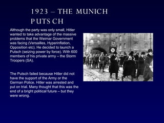 Hitler And The Growth Of The Nazi Party | PPT