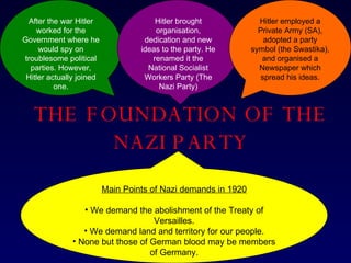 Hitler and the growth of the Nazi party | PPT