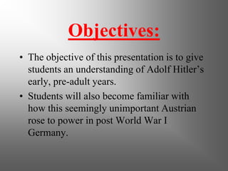 Hitler early years | PPT