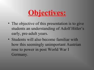 Hitler early years | PPT