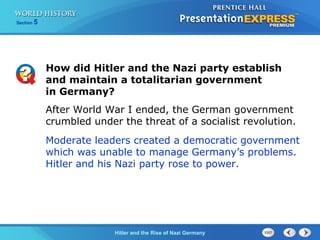 Hitler and the rise of the nazi party | PPT