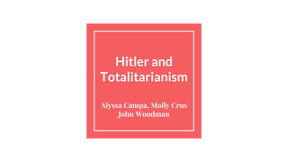 Hitler and totalitarianism | PDF