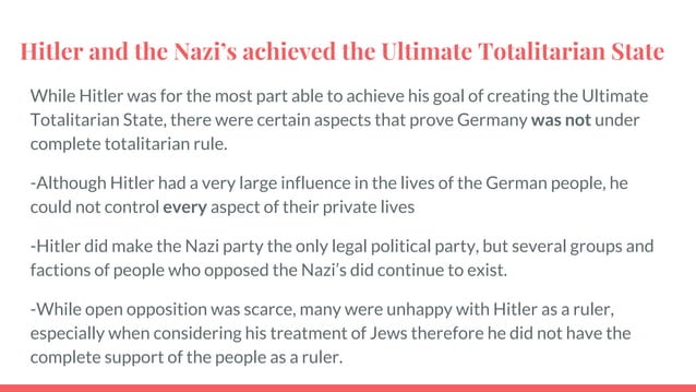 Hitler and totalitarianism | PDF