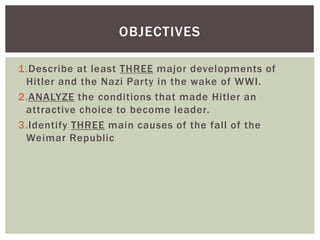 The Rise of Hitler and Nazi Germany | PPTX