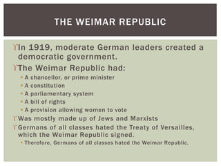 The Rise of Hitler and Nazi Germany | PPTX | Judaism | Religion ...