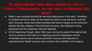 Hitler economic state | PDF