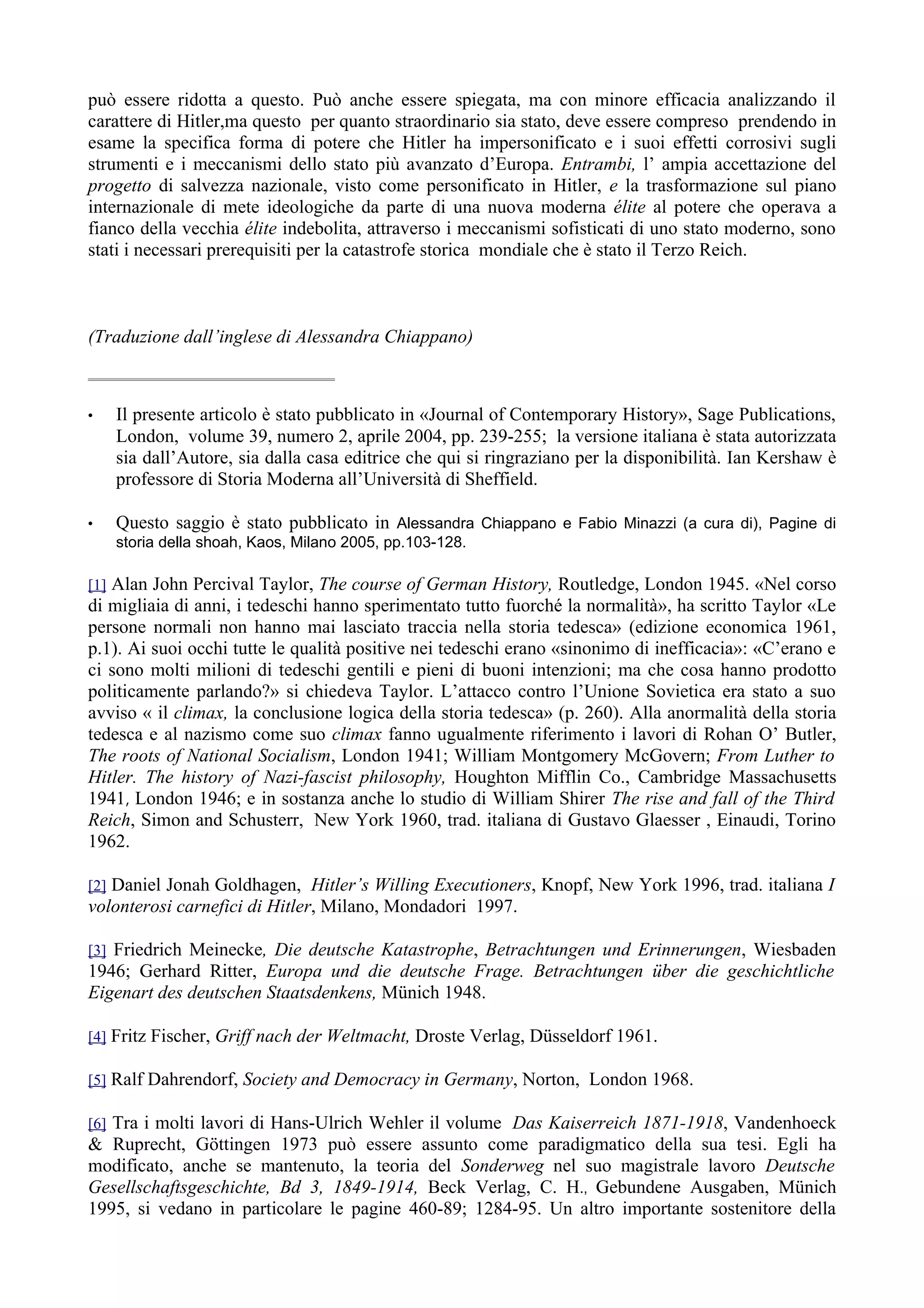 Hitler e l’unicità del nazismo | PDF