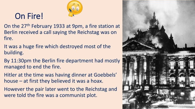 The Reichstag Fire | PPTX | Politics