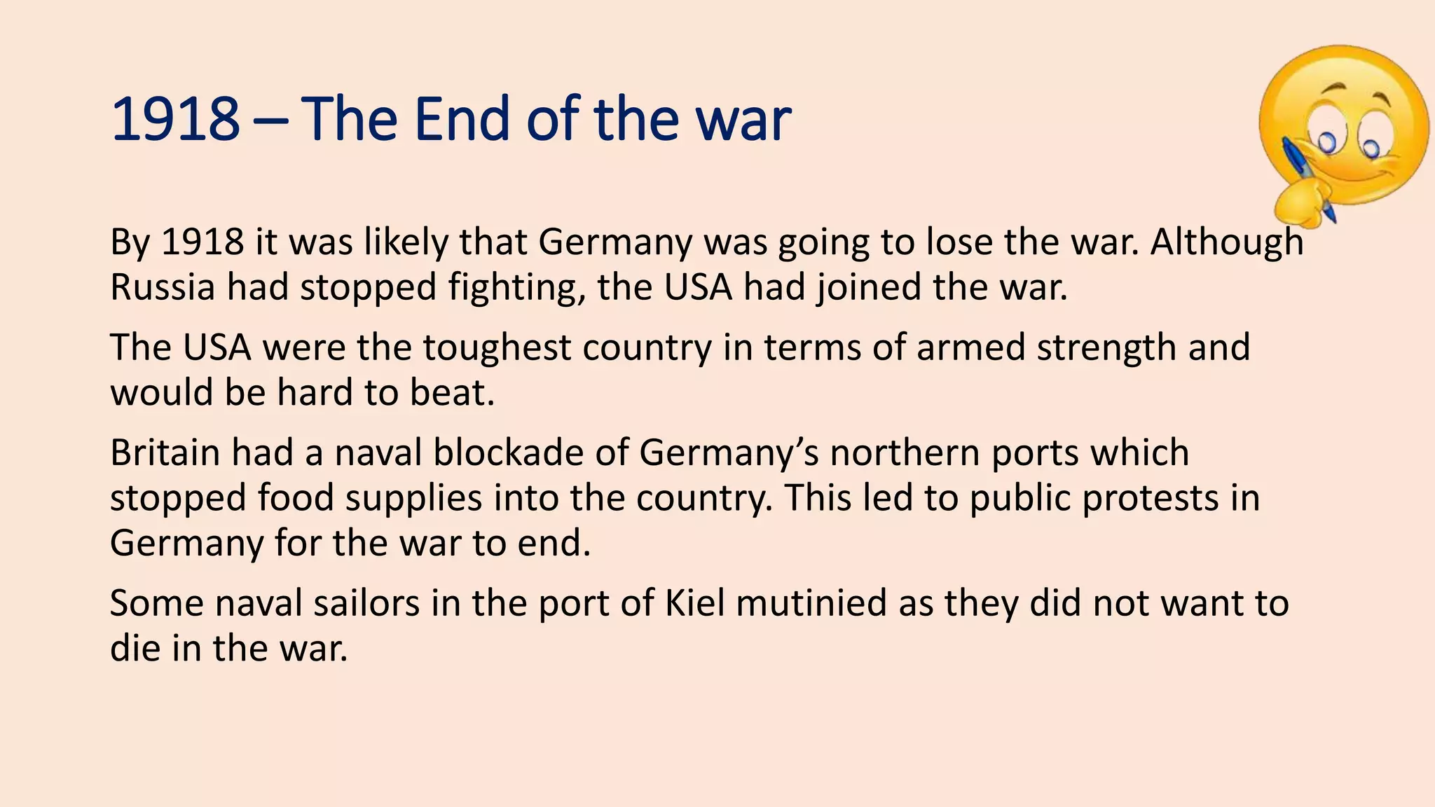 End of World War One | PPTX