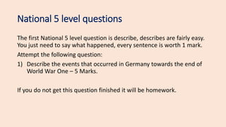 End of World War One | PPTX