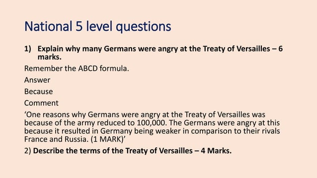 Treaty of Versailles | PPTX