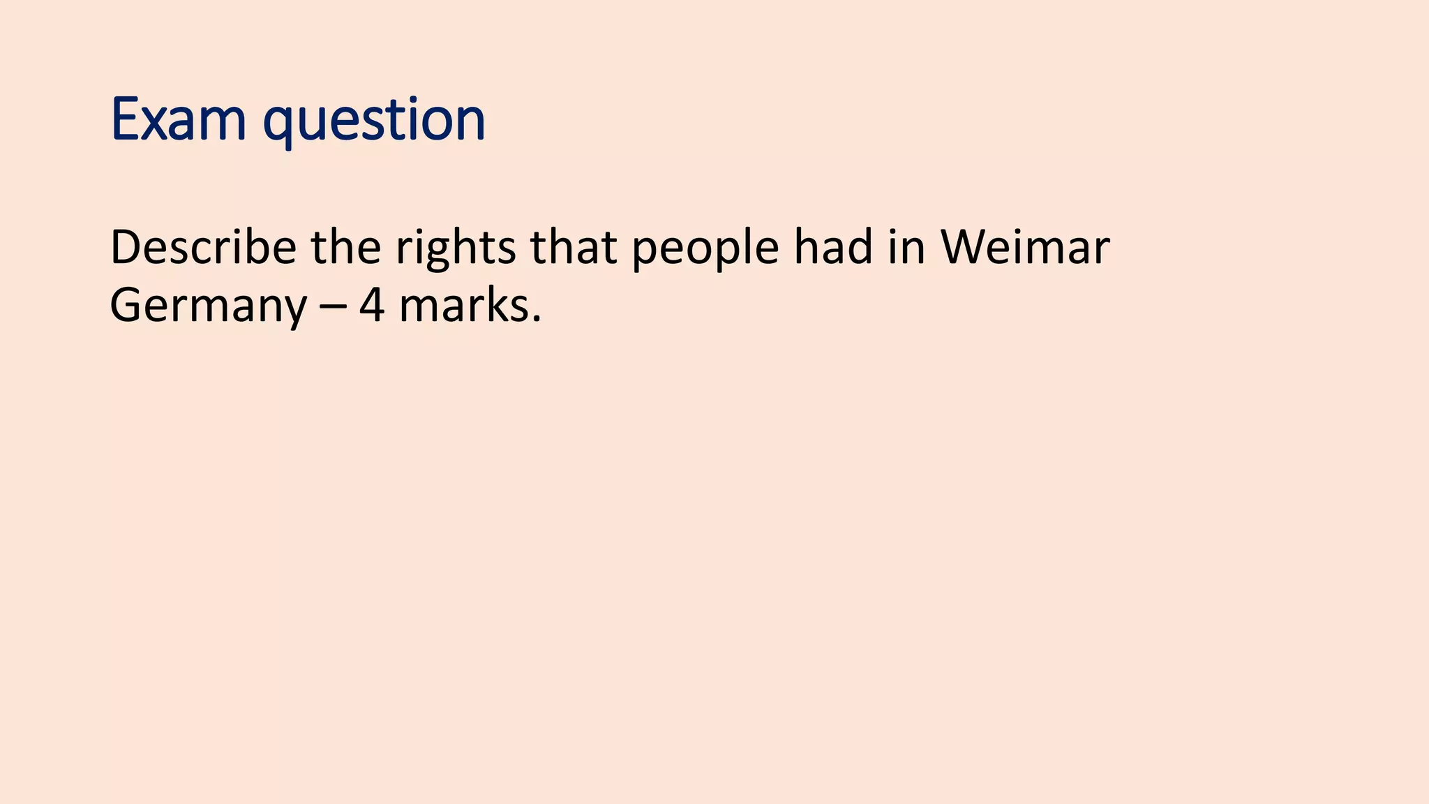 Constitution of the Weimar Republic | PPT