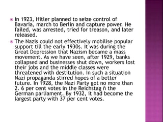 Hitler and Nazism PPT for class 9 | PPTX