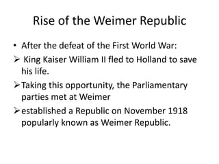 Hitler rise to power | PPTX