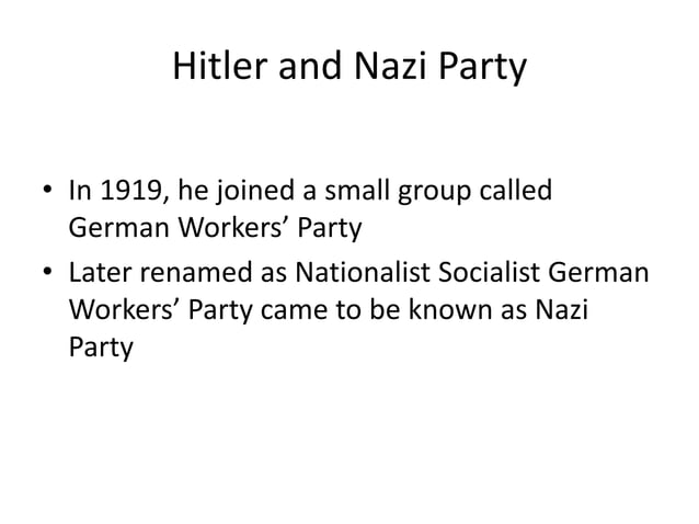 Hitler rise to power | PPTX