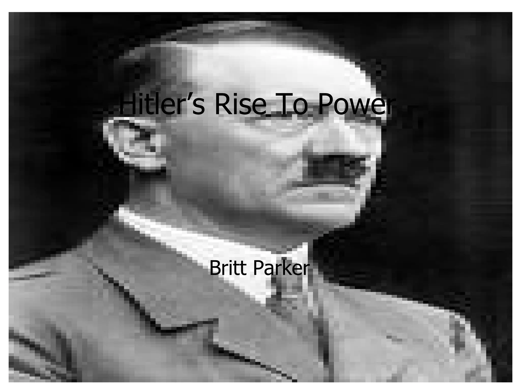 Hitler's Rise to Power | PPT