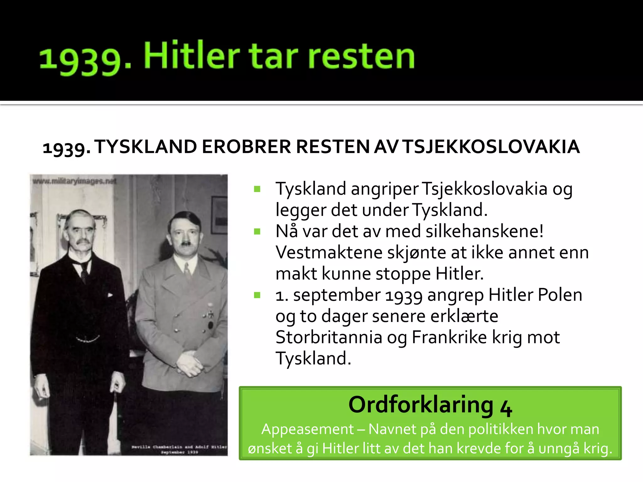 Hitlers aggresjon 1933 1939 | PPTX