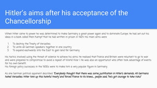 Hitler’s aims and aspirations | PPT