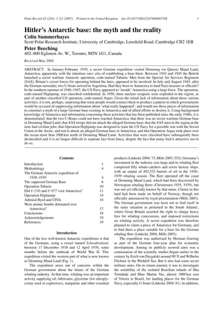 Hitlers Antartic Base | PDF