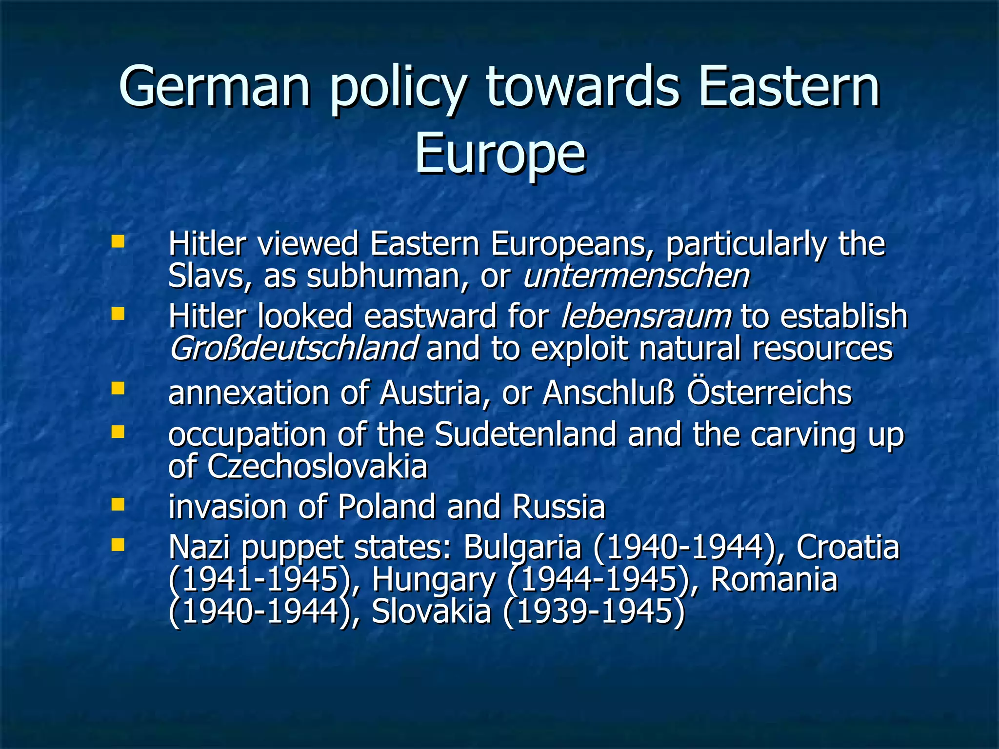 Hitler’S Foreign Policy | PPT