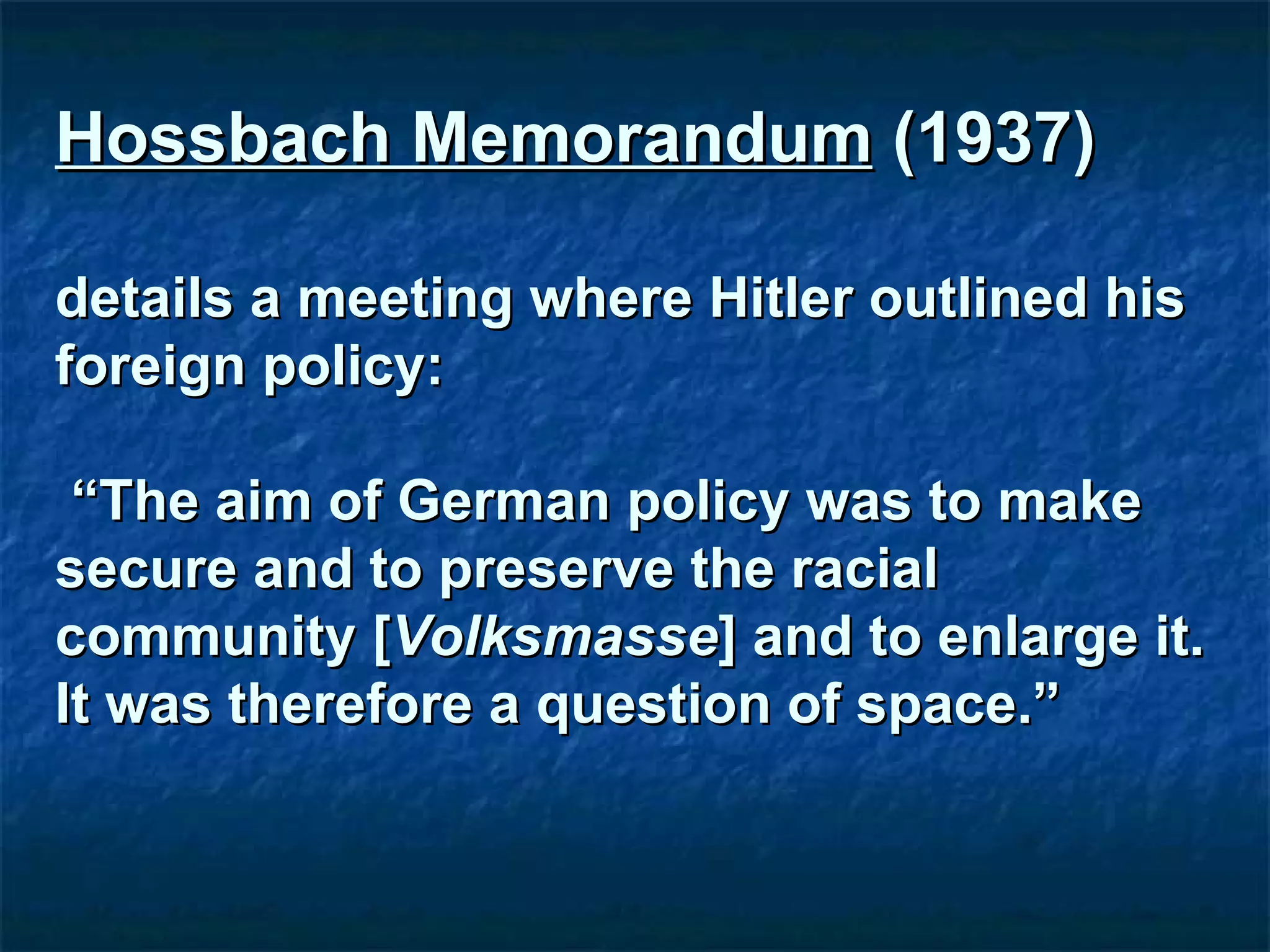 Hitler’S Foreign Policy | PPT