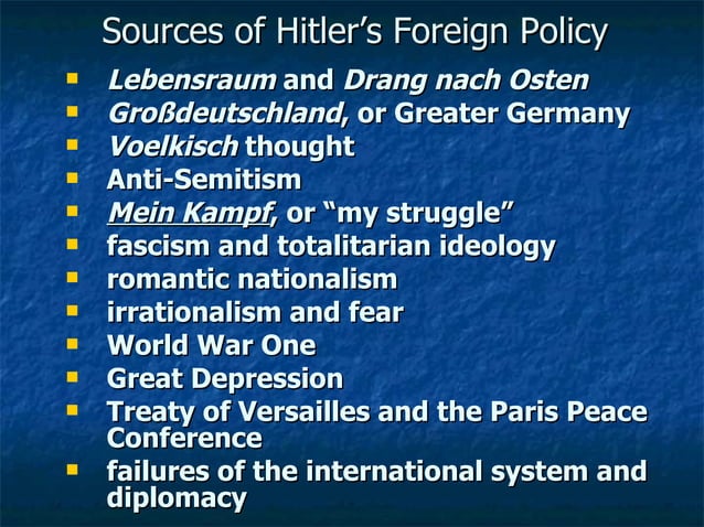 Hitler’S Foreign Policy | PPT | Political Issues & policy | Politics