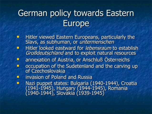 Hitler’S Foreign Policy | PPT | Political Issues & policy | Politics