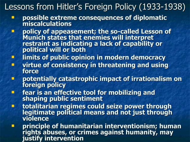 Hitler’S Foreign Policy | PPT | Political Issues & policy | Politics