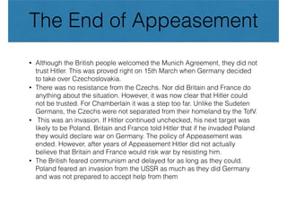 AQA B History GCSE Hitler's Foreign Policy Revision | PDF