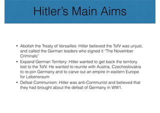 AQA B History GCSE Hitler's Foreign Policy Revision | PDF